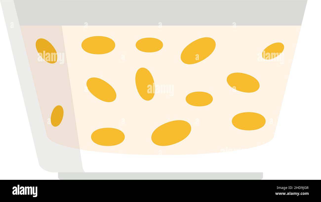 Morning food cereal flakes icon. Flat illustration of morning food ...