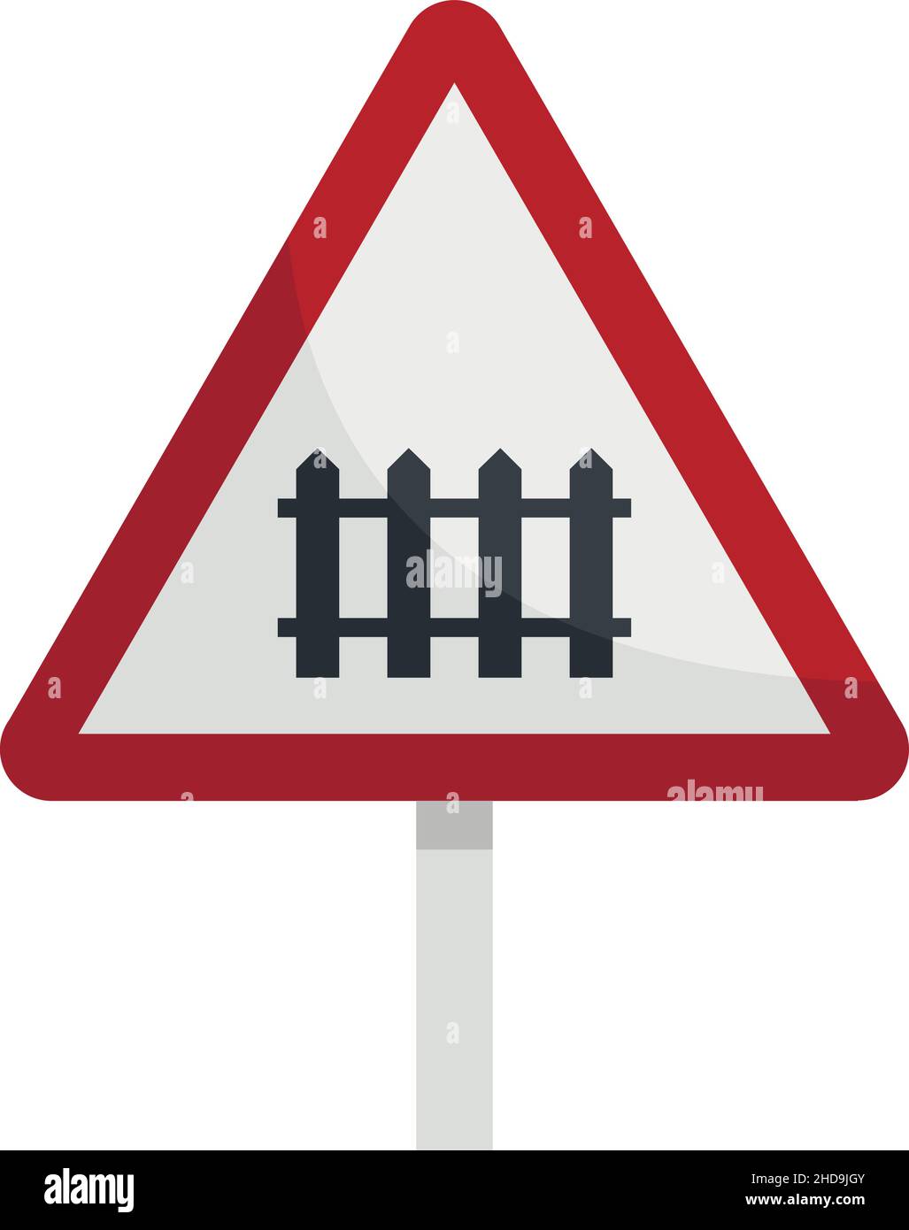 Railroad sign icon. Flat illustration of Railroad sign vector icon ...