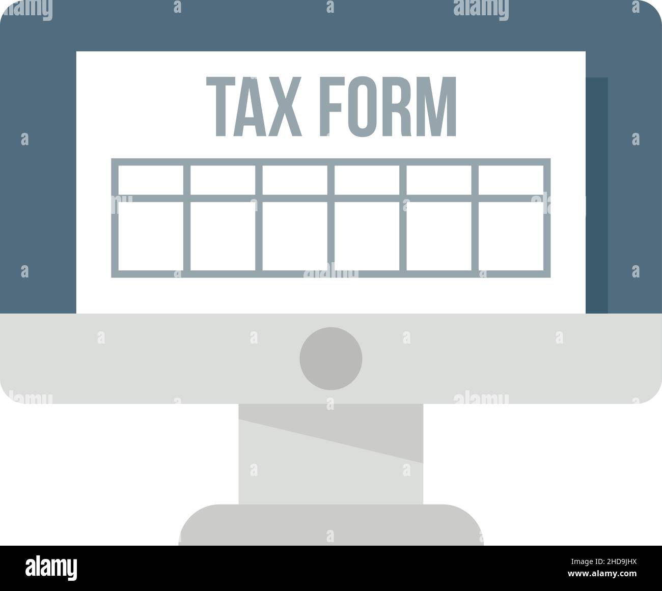 Online tax form icon. Flat illustration of online tax form vector icon ...