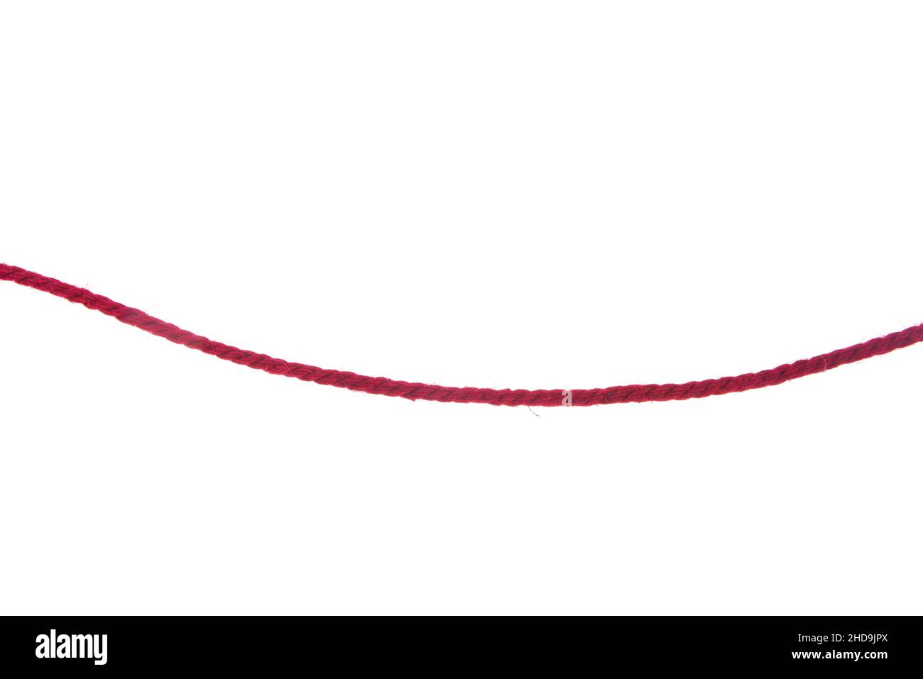 Simple red rope isolated over white Stock Photo - Alamy