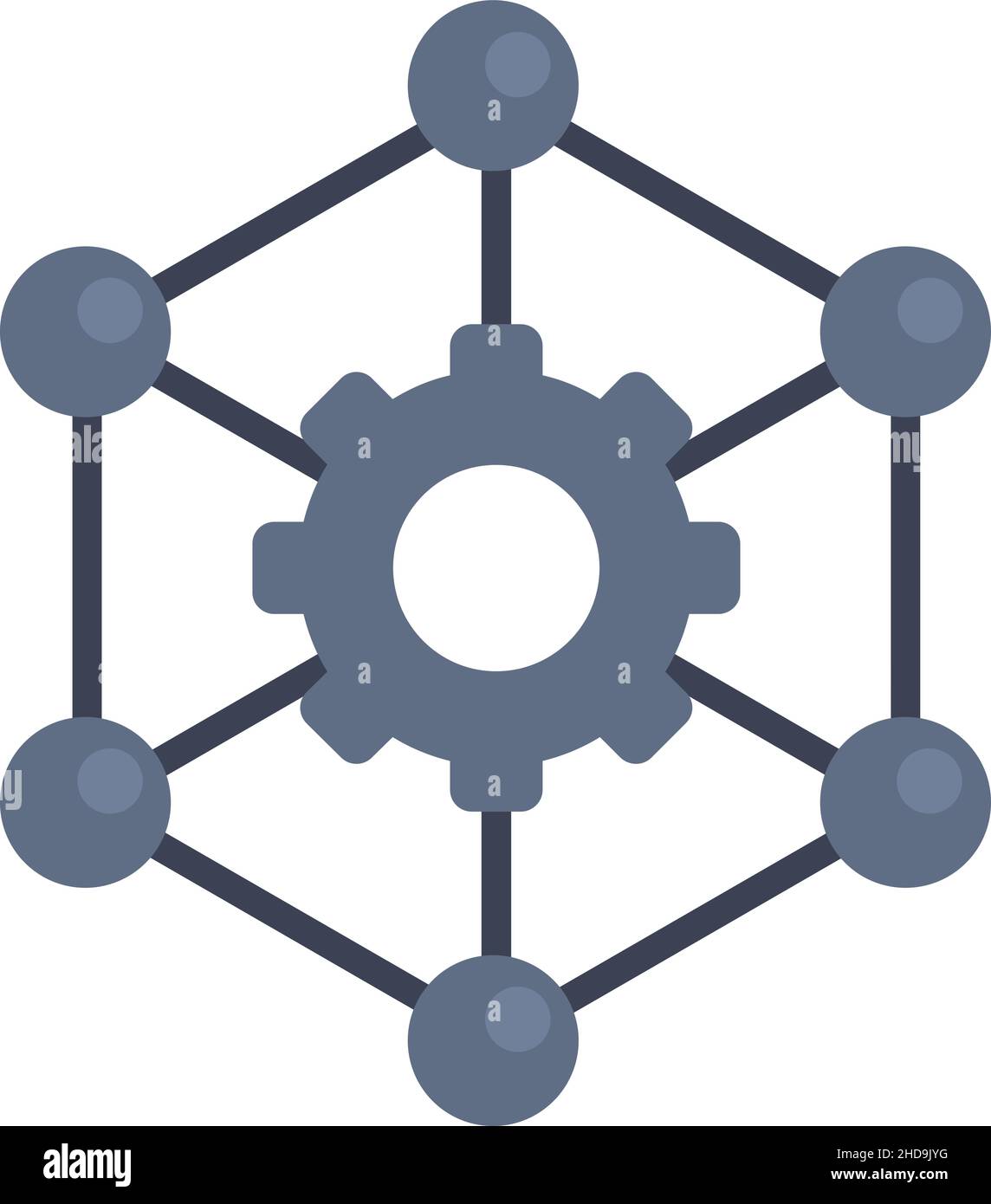 Nanotechnology gear structure icon. Flat illustration of nanotechnology ... Nanotechnology gear structure icon. Flat illustration of nanotechnology ...