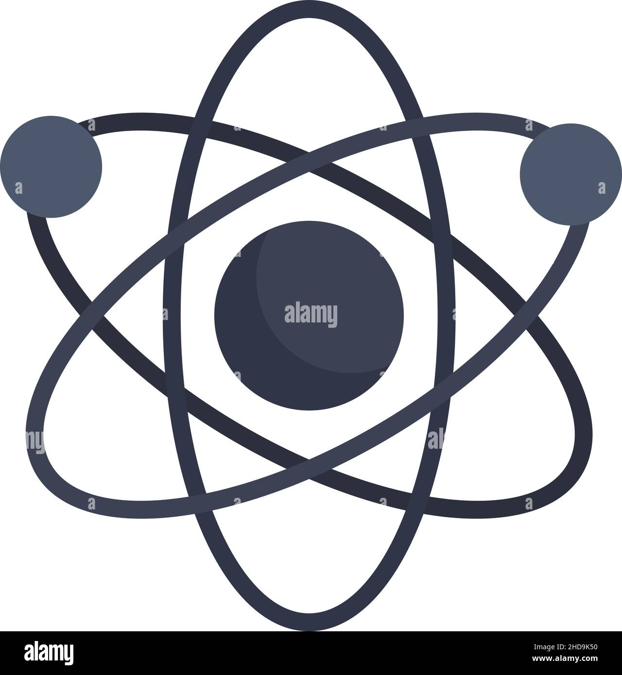 Nanotechnology atom icon. Flat illustration of nanotechnology atom ...