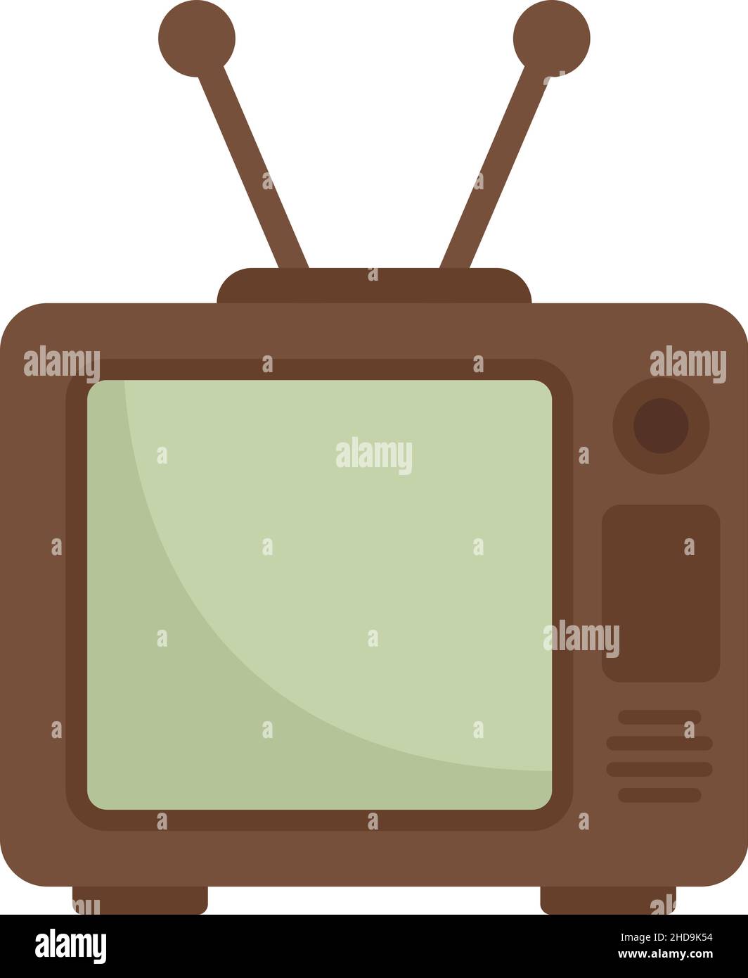 Old tv set icon. Flat illustration of old tv set vector icon isolated ...