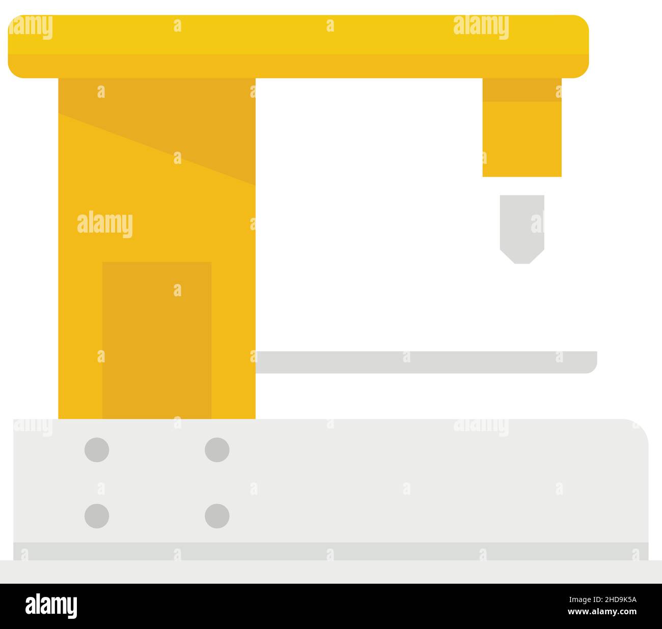 Cnc milling machine icon. Flat illustration of Cnc milling machine ...