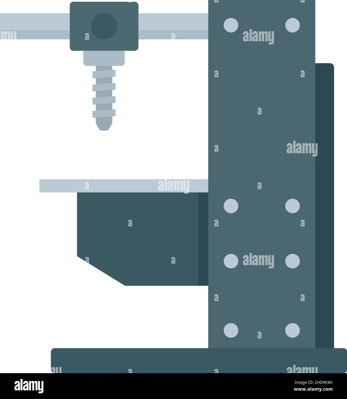 Milling machine equipment icon. Flat illustration of Milling machine ...