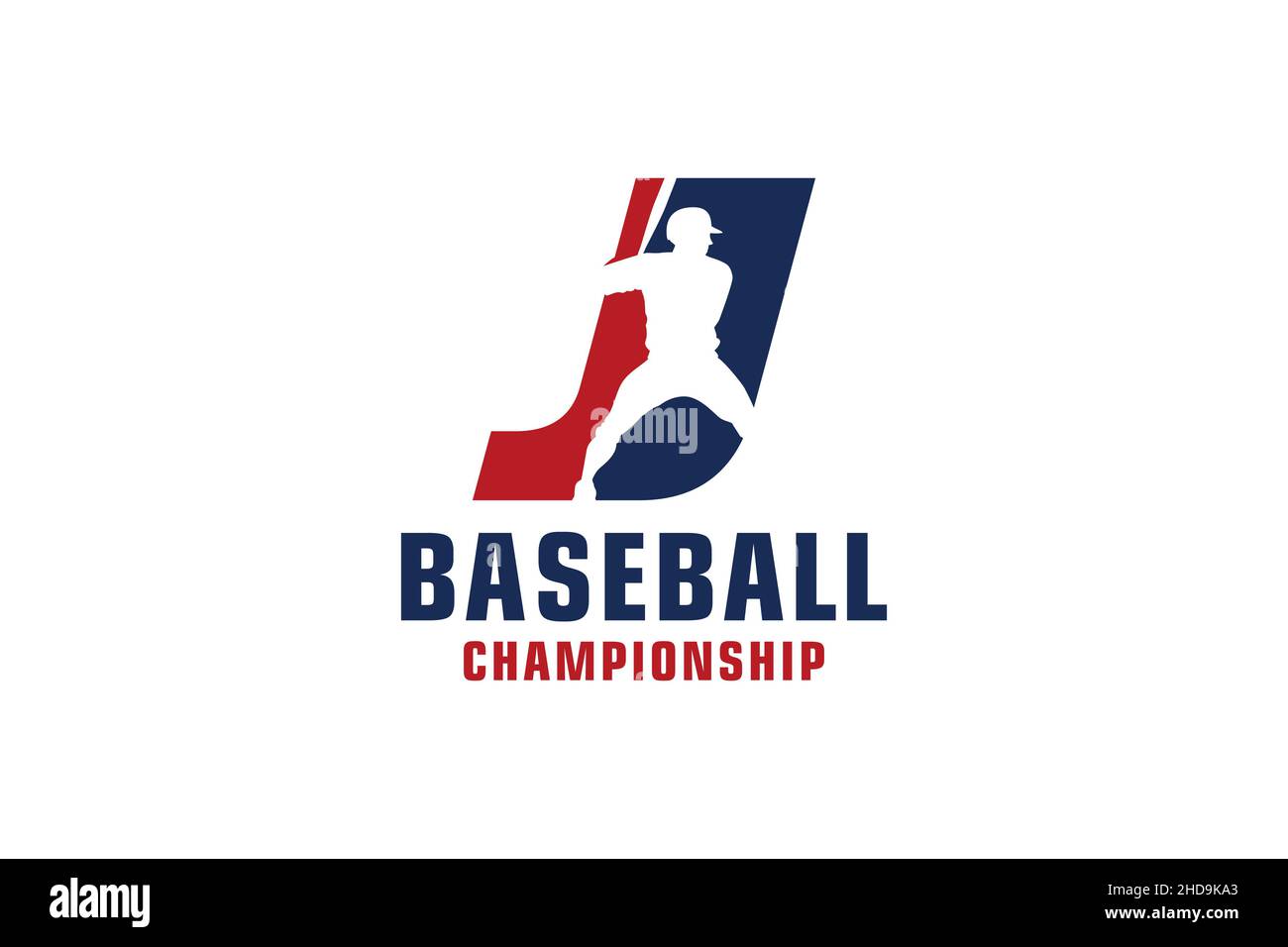 Letter J with Baseball Logo Design. Vector Design Template Elements for ...