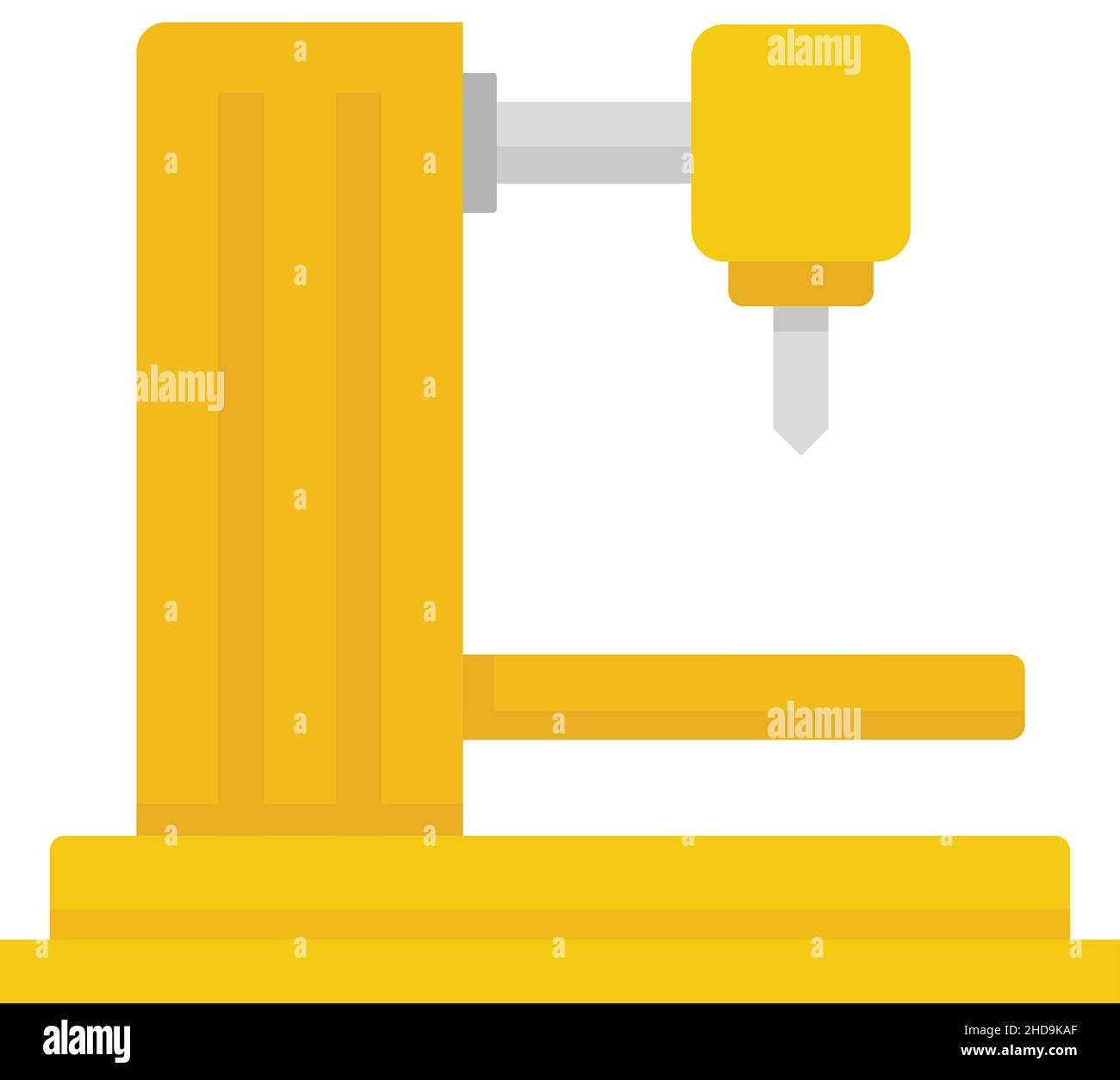 Industrial milling machine icon. Flat illustration of Industrial ...