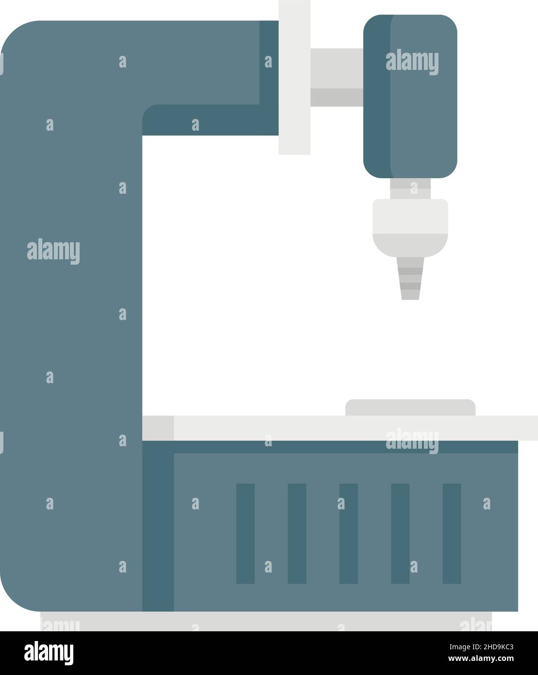 Factory milling machine icon. Flat illustration of Factory milling ...