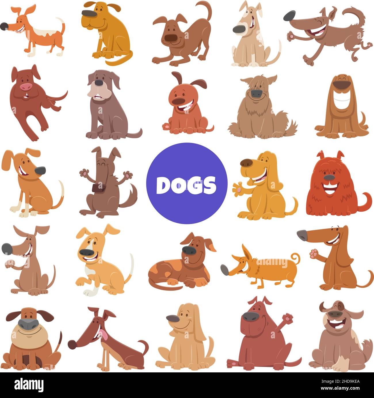 Brown big dog cartoon illustration hi-res stock photography and images ...