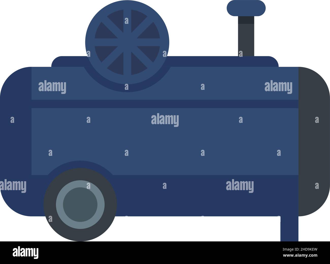Machine air compressor icon. Flat illustration of machine air ...