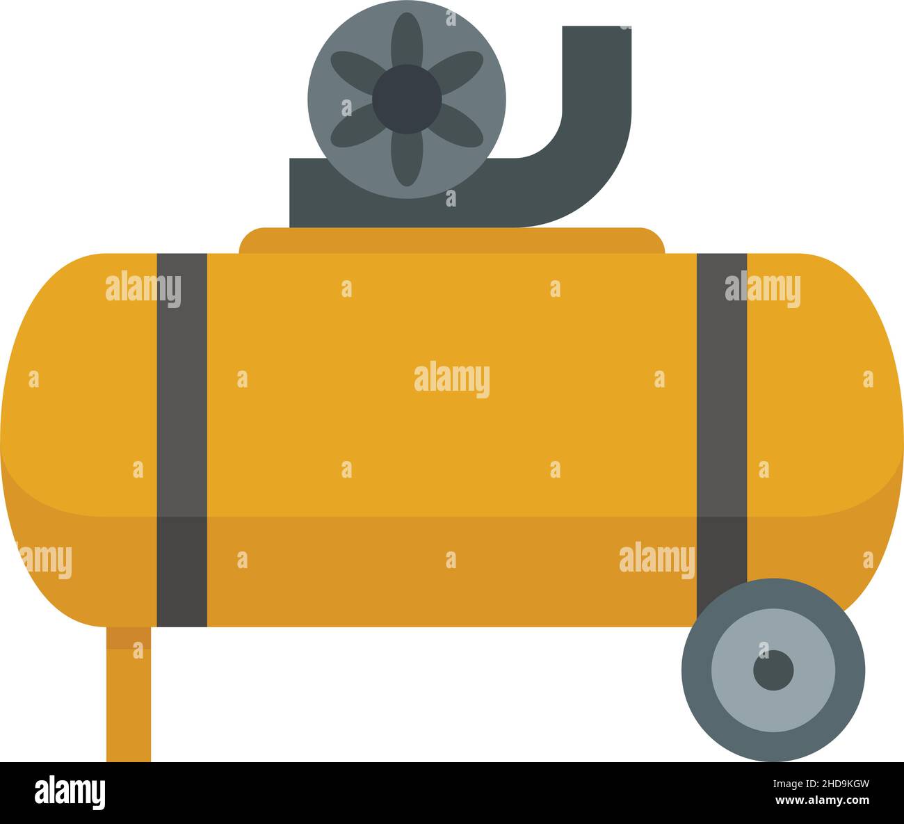 Power air compressor icon. Flat illustration of power air compressor ...