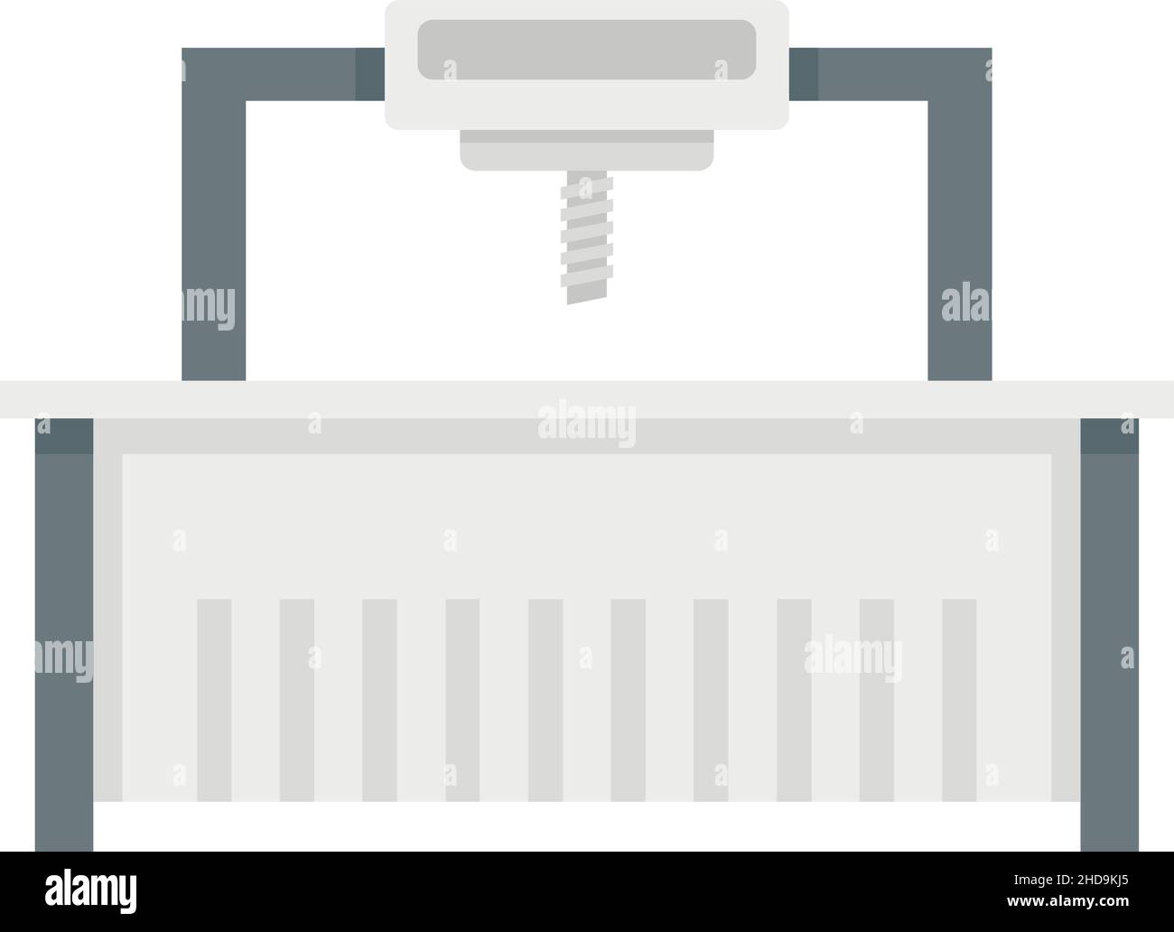 Milling machine beam icon. Flat illustration of Milling machine beam ... Milling machine beam icon. Flat illustration of Milling machine beam ...