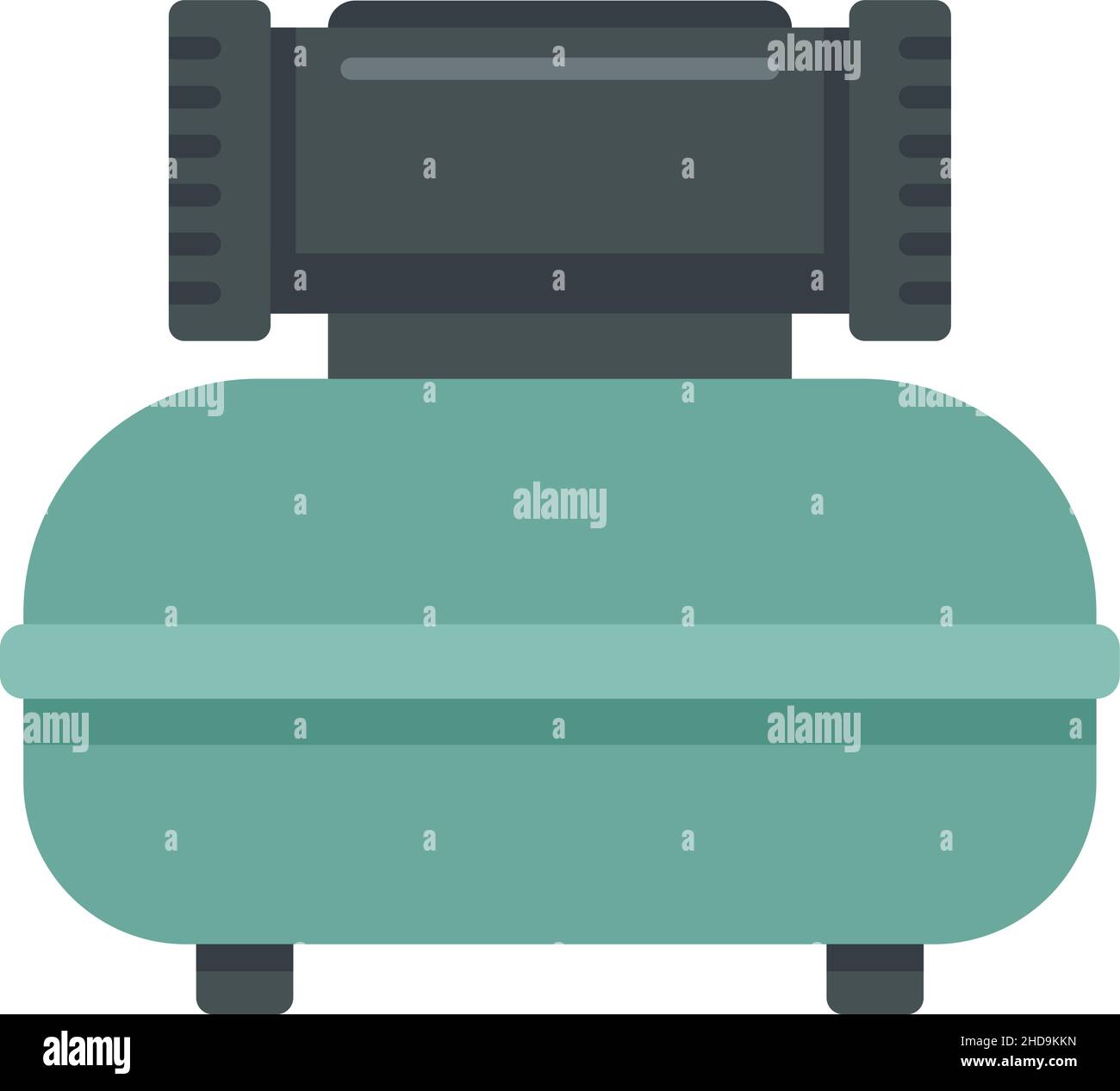 Equipment air compressor icon. Flat illustration of equipment air ...