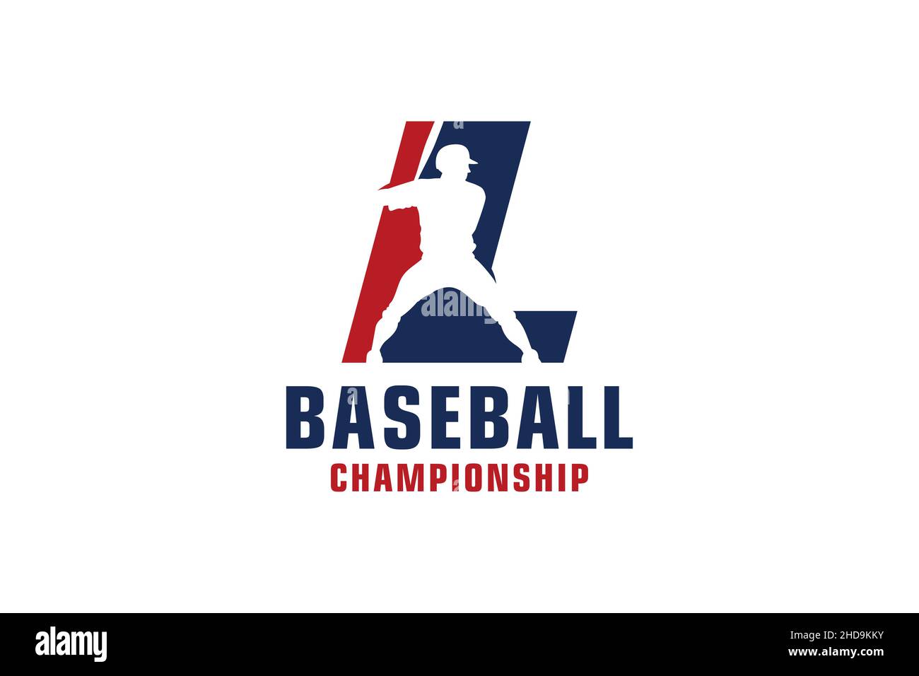 Letter L with Baseball Logo Design. Vector Design Template Elements for ...