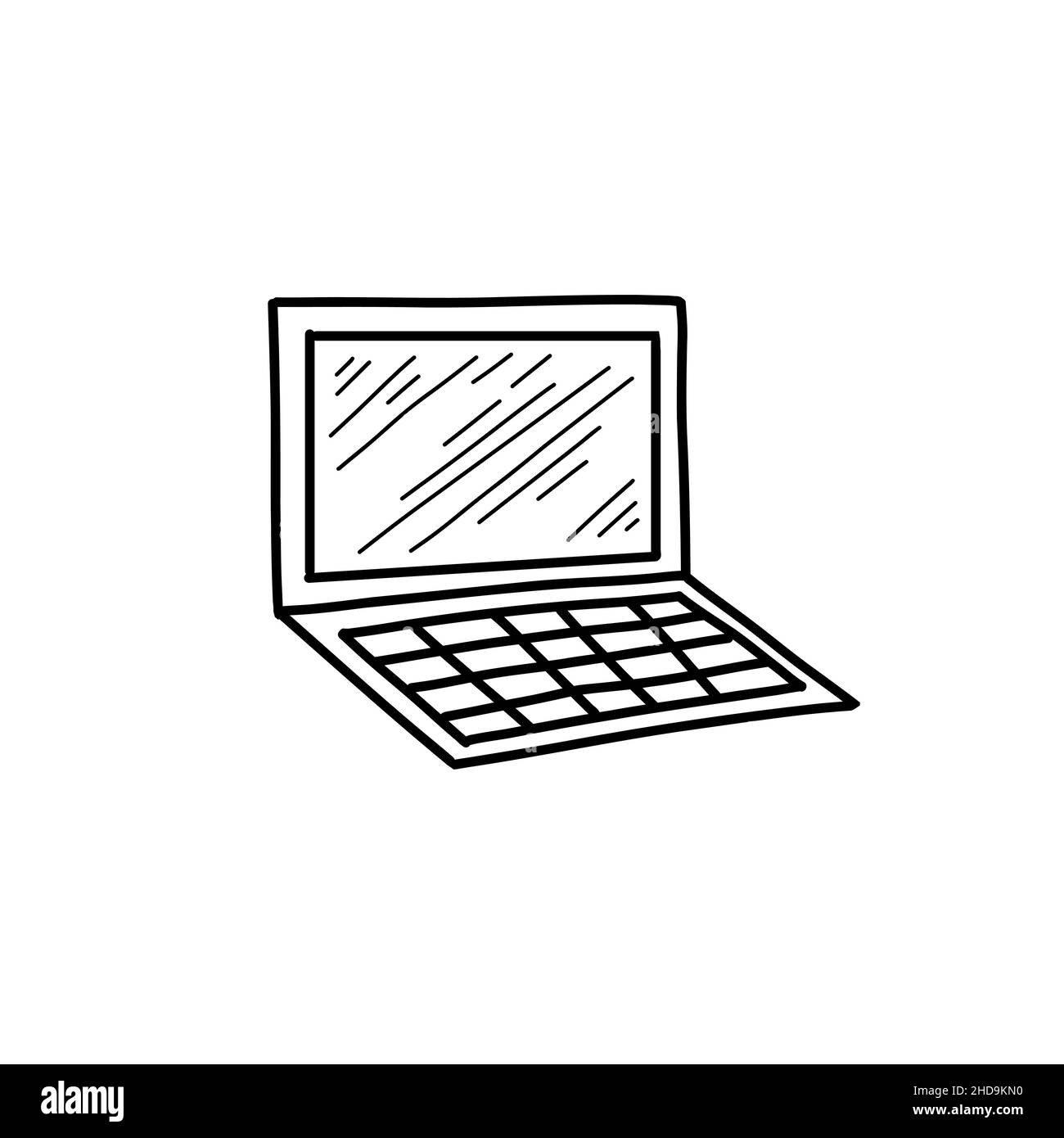 laptop sketch. Vector illustration Stock Vector Image & Art - Alamy