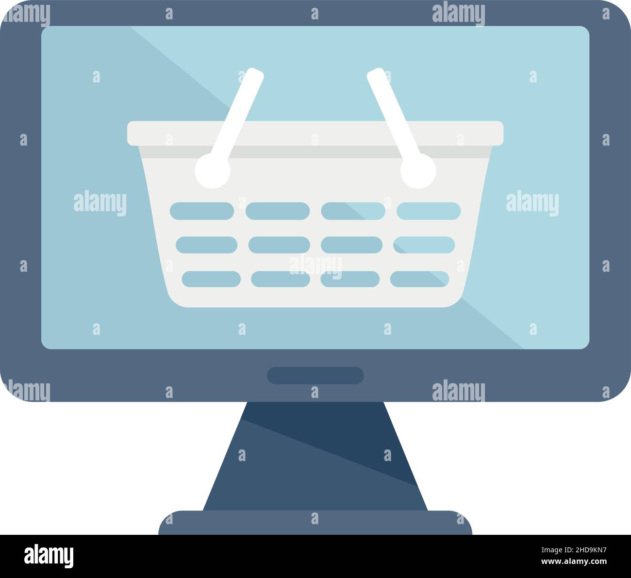 Online shop basket icon. Flat illustration of Online shop basket vector ...