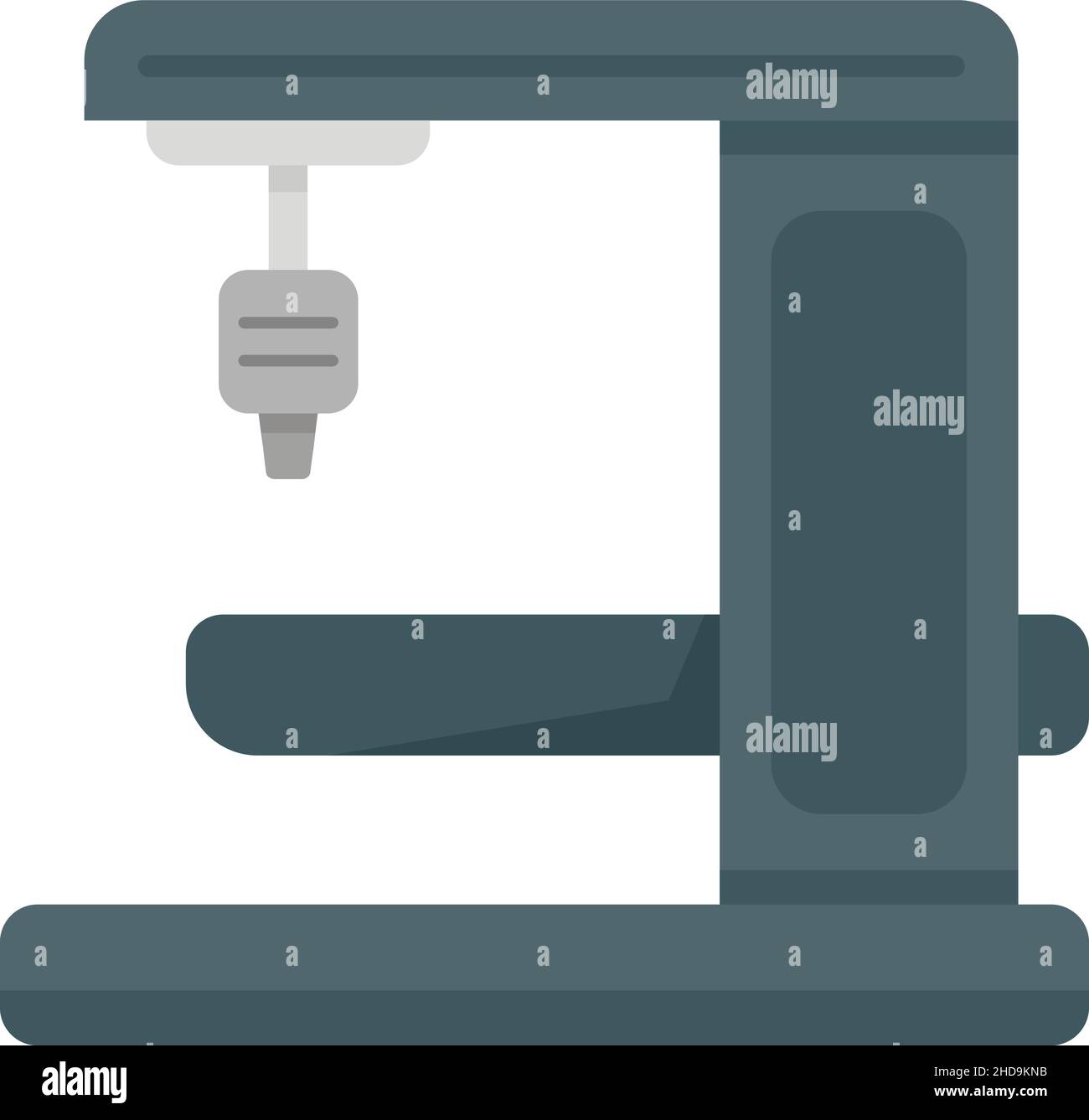 Milling machine gear icon. Flat illustration of Milling machine gear ...