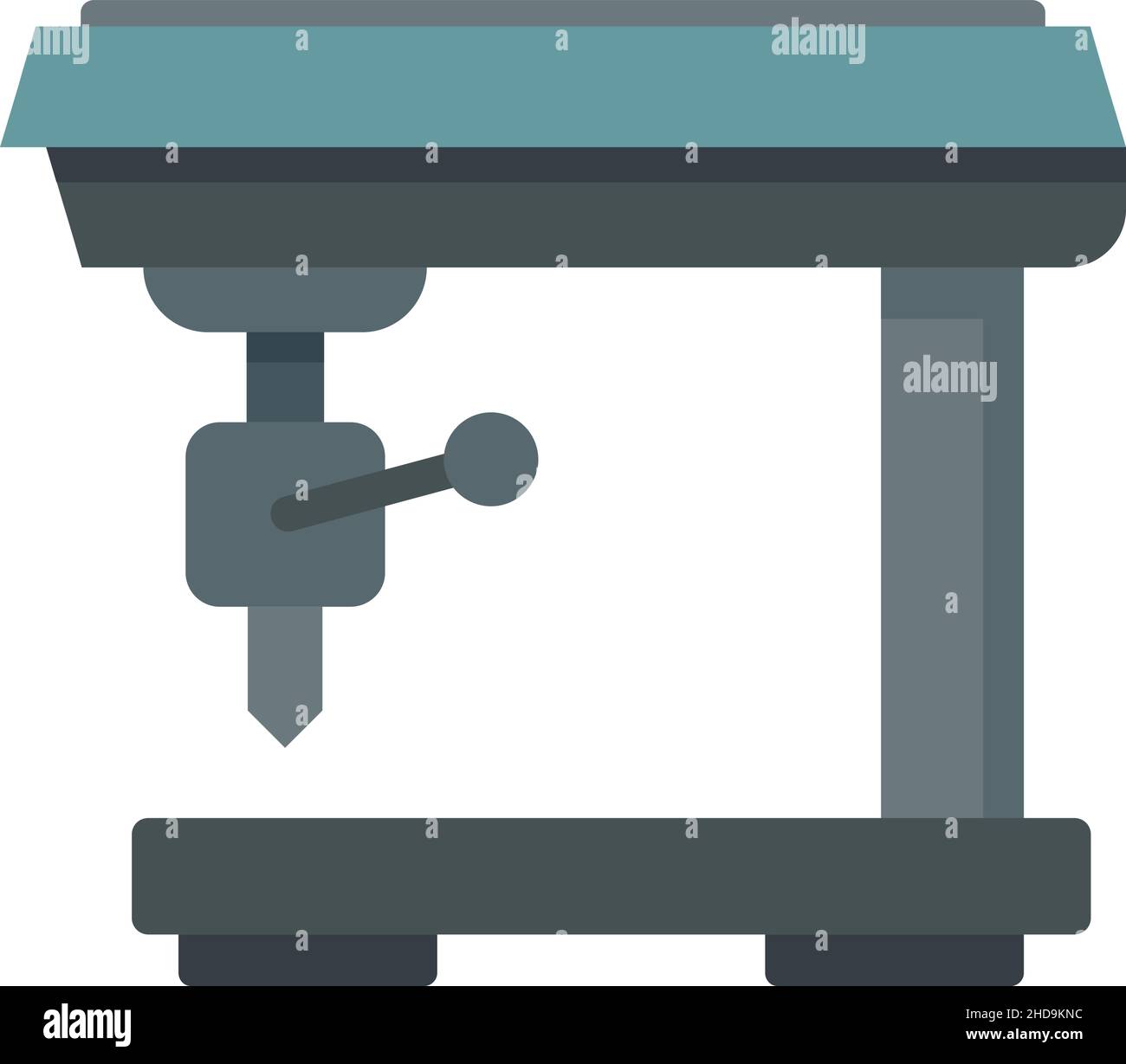 Computer milling machine icon. Flat illustration of Computer milling ...