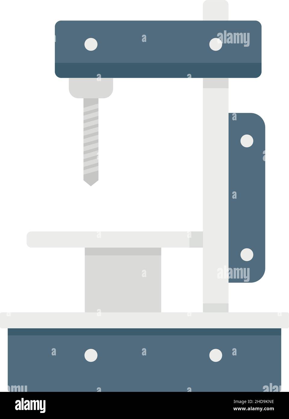 Metal milling machine icon. Flat illustration of Metal milling machine ...