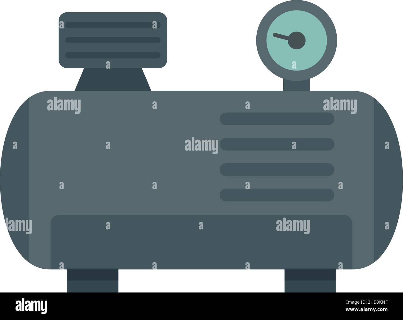 Tank air compressor icon. Flat illustration of tank air compressor ...
