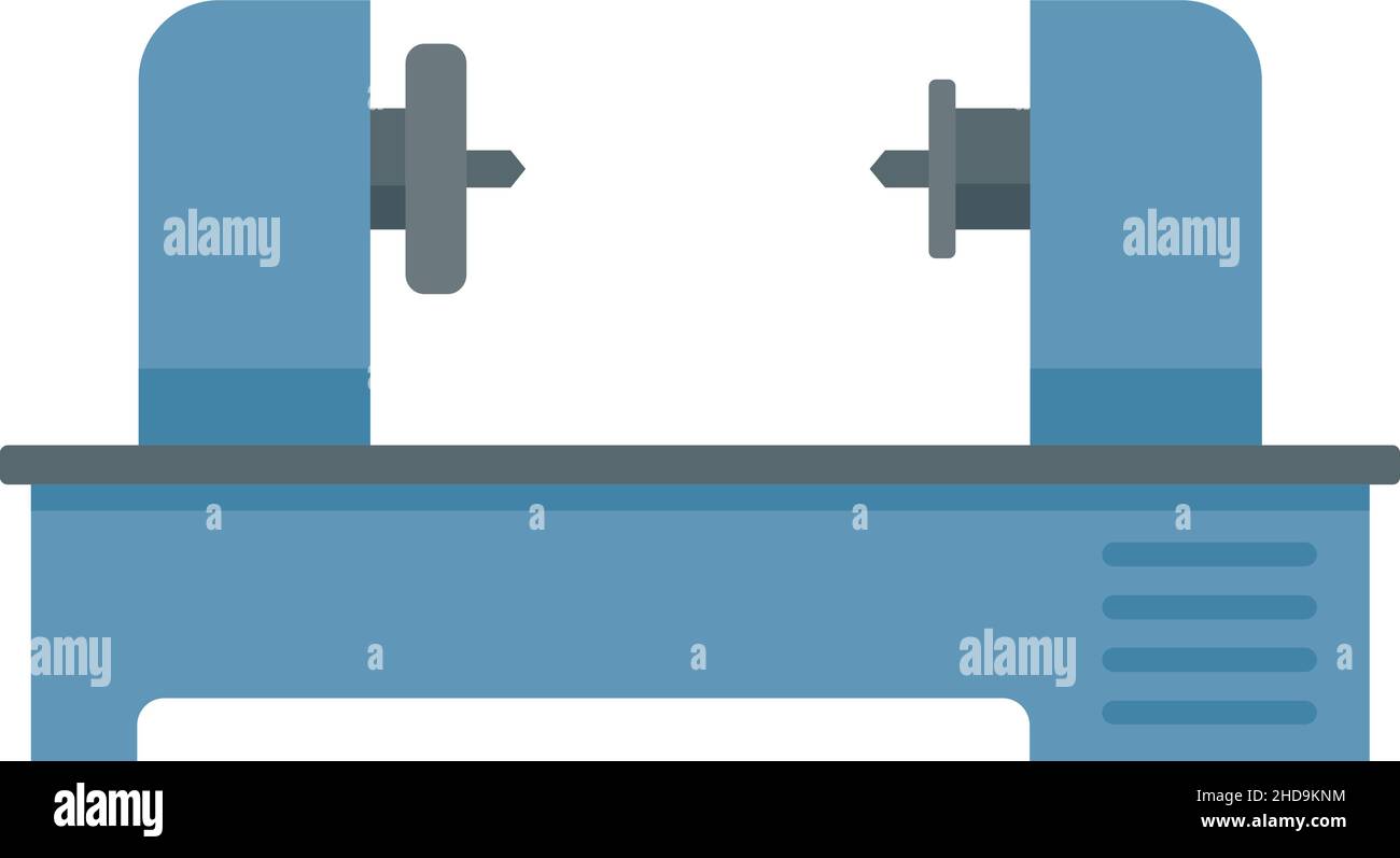 Automated lathe icon. Flat illustration of Automated lathe vector icon isolated on white ...