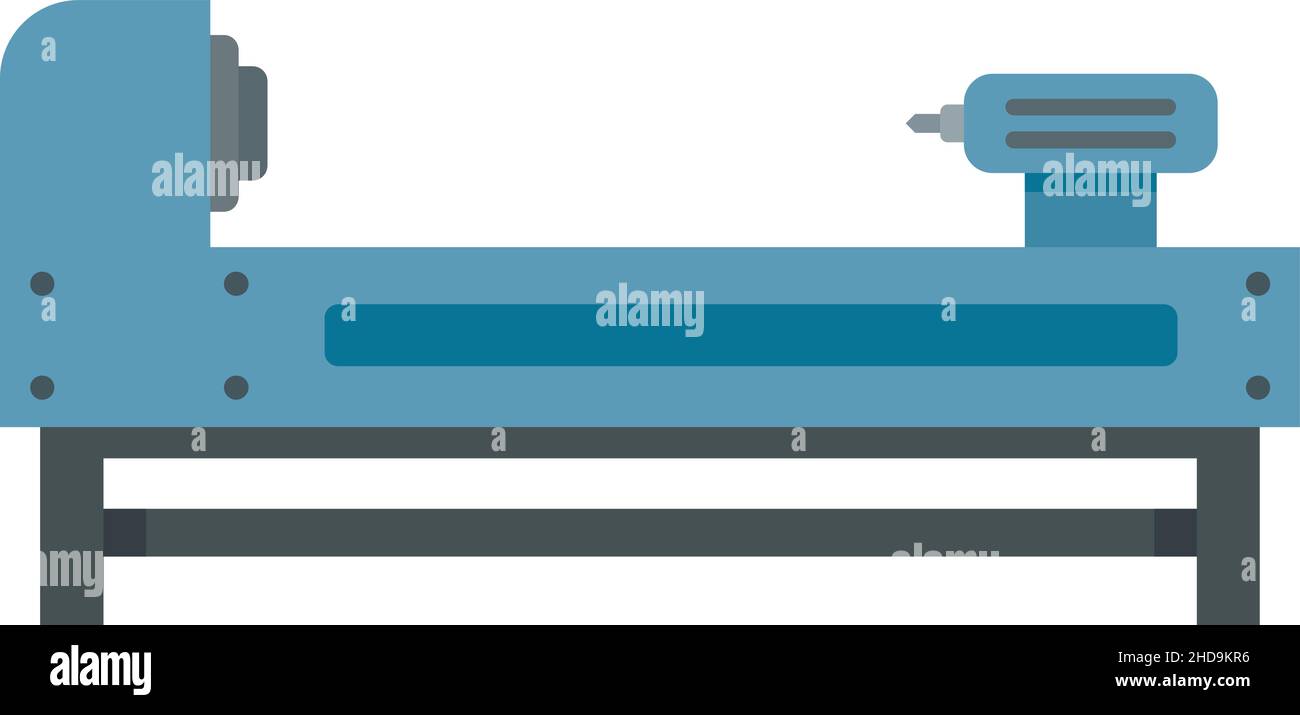Grinding lathe icon. Flat illustration of Grinding lathe vector icon isolated on white ...