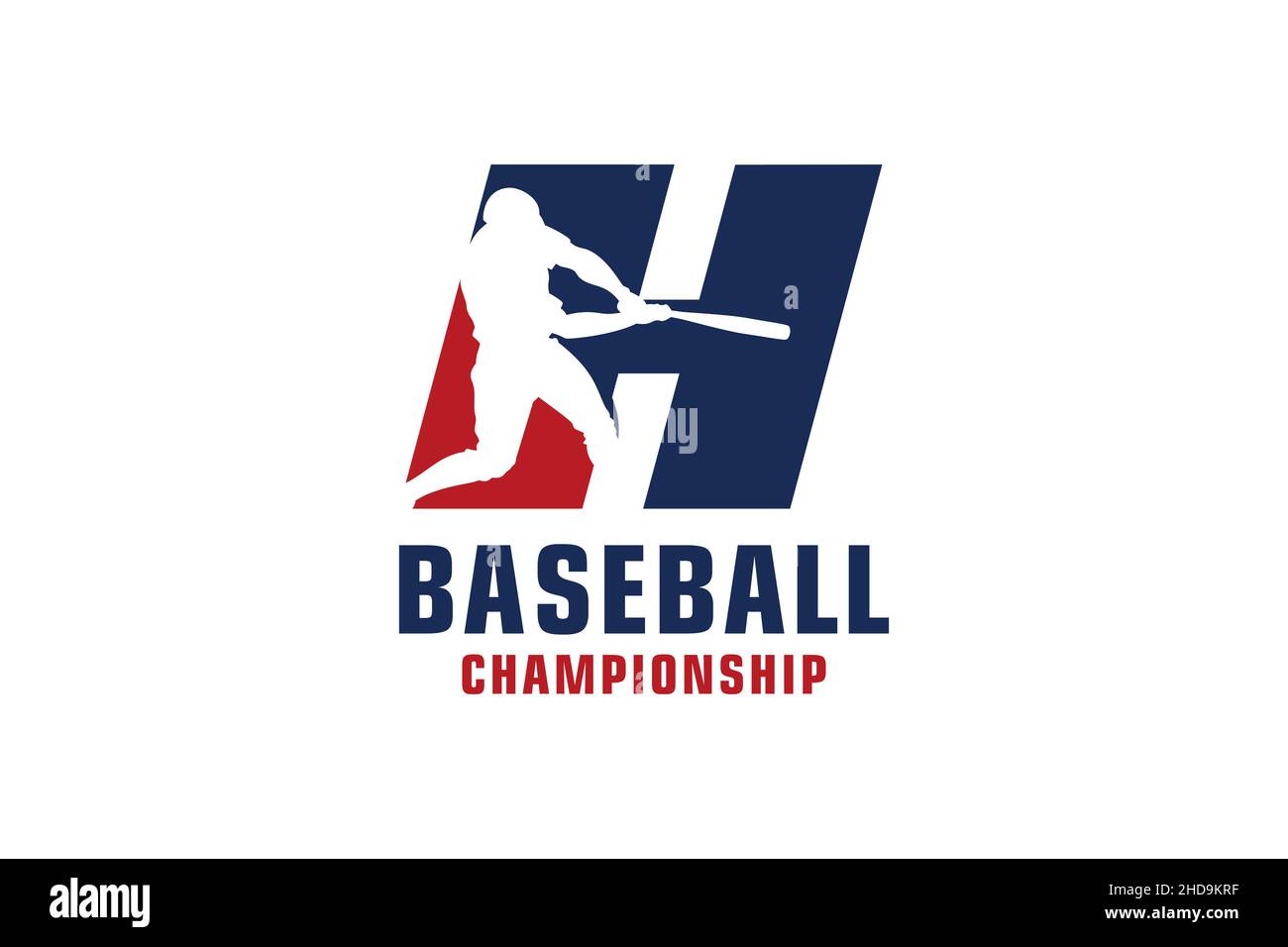 Letter H with Baseball Logo Design. Vector Design Template Elements for ...