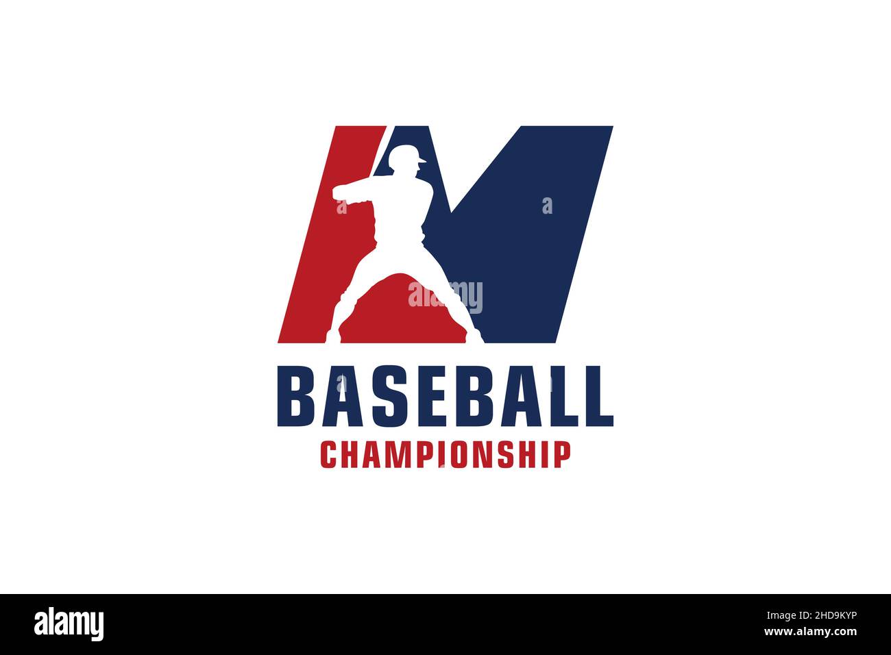 Letter M with Baseball Logo Design. Vector Design Template Elements for ...