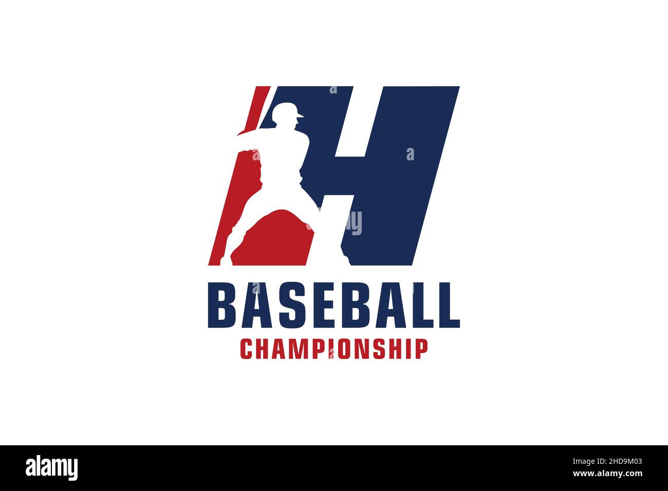 Letter H with Baseball Logo Design. Vector Design Template Elements for ...