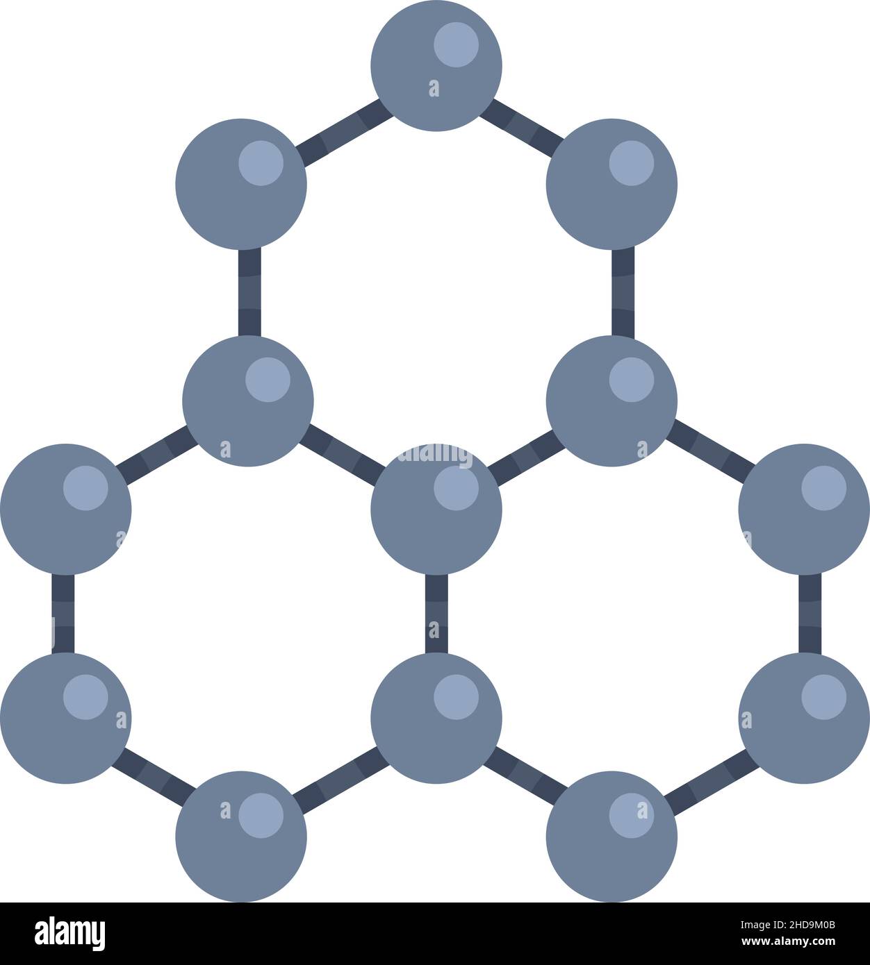 Nanotechnology molecule structure icon. Flat illustration of ... Nanotechnology molecule structure icon. Flat illustration of ...