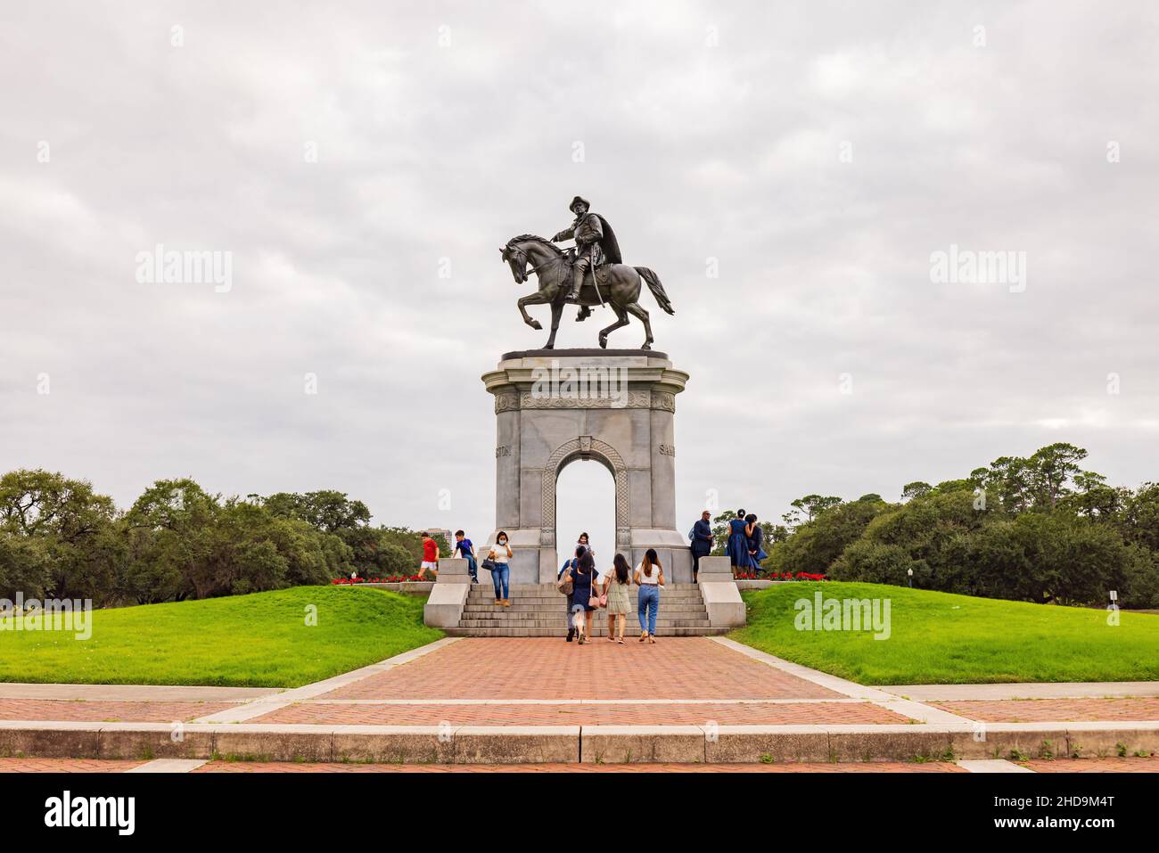 Texas, DEC 27 2021 - Overview of Sam Houston Statue at Hermann Park ...