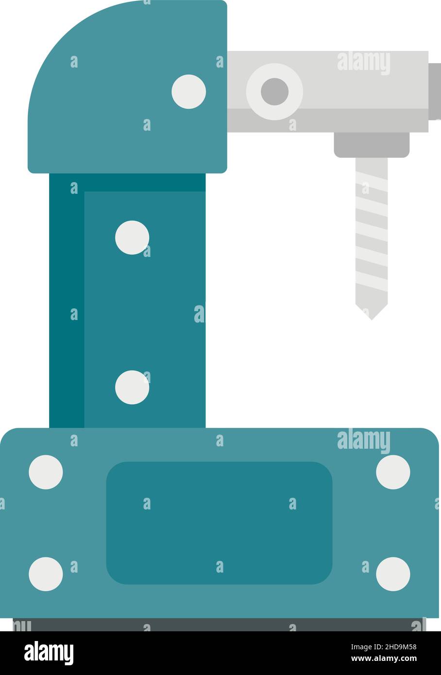 Steel milling machine icon. Flat illustration of Steel milling machine ...