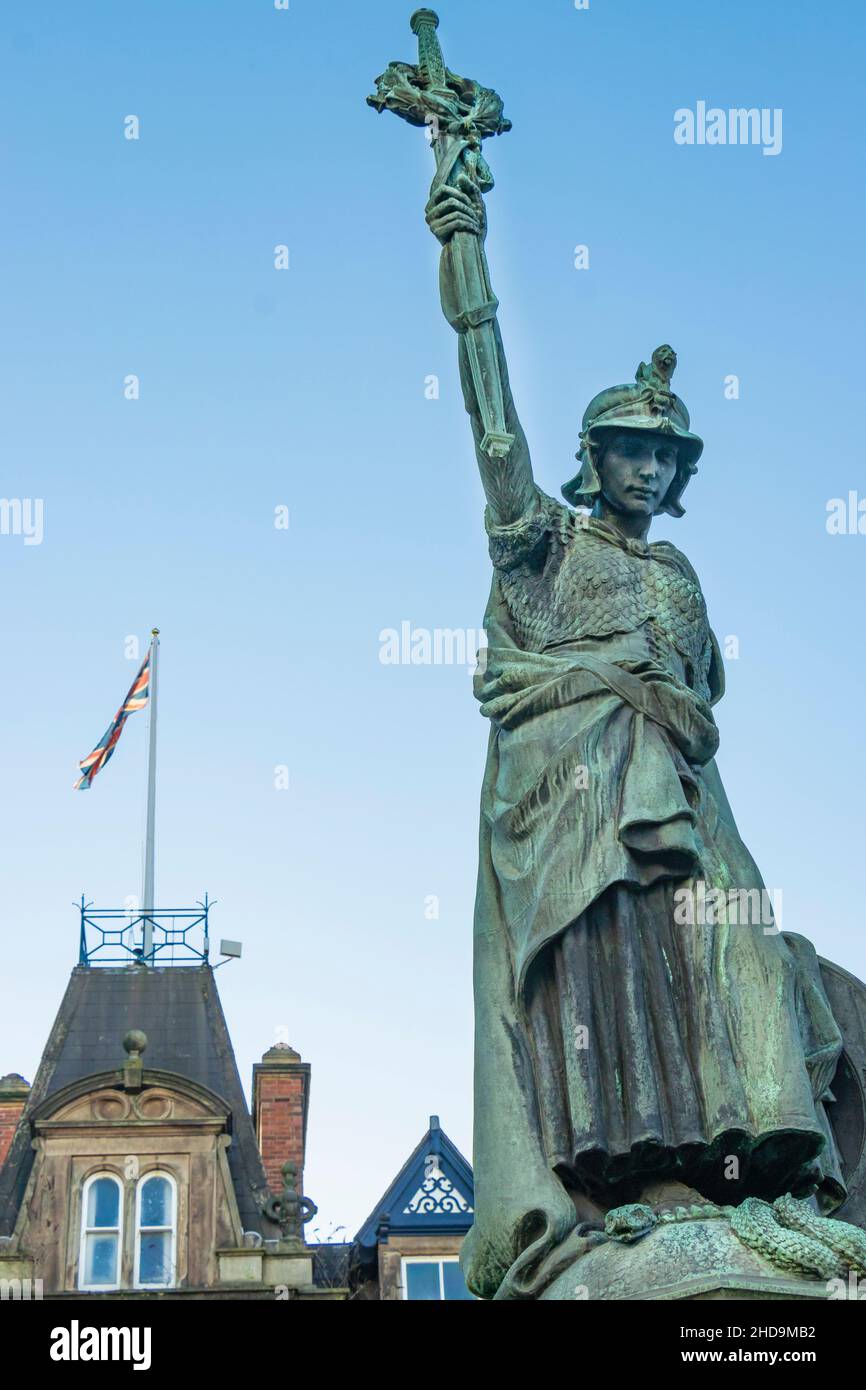 statue outside Hanley Town Hall in Stoke on Trent Stock Photo - Alamy
