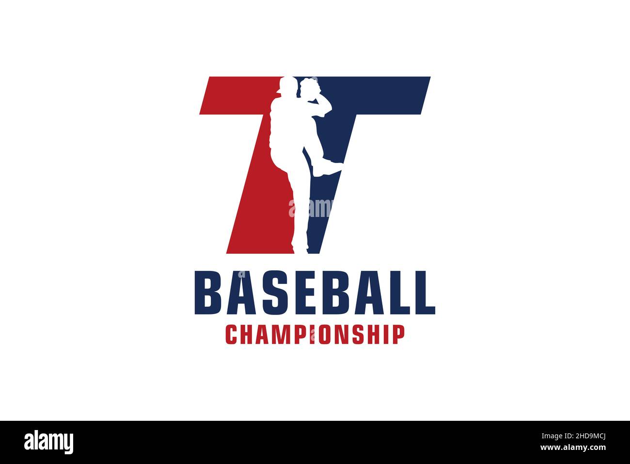 Letter T with Baseball Logo Design. Vector Design Template Elements for ...