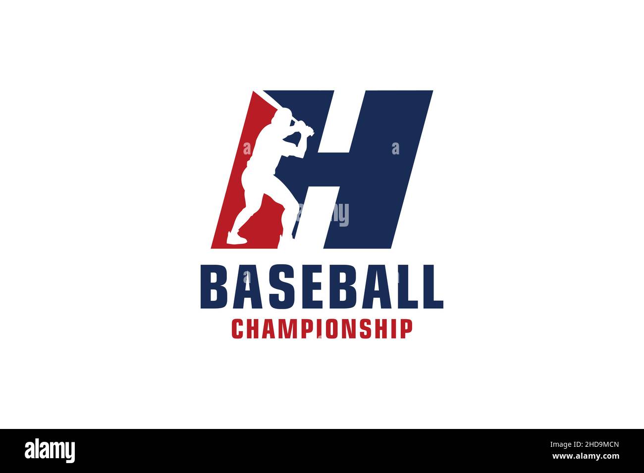 Letter H with Baseball Logo Design. Vector Design Template Elements for ...