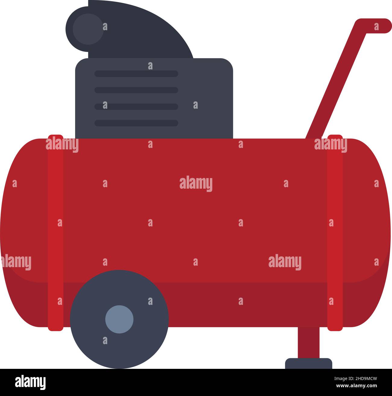 Machine air compressor icon. Flat illustration of machine air ...