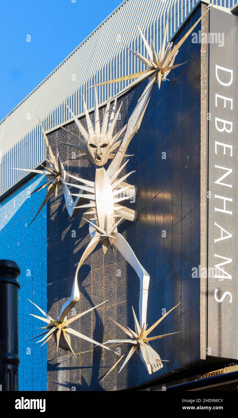 The Man Of Fire metal Sculpture by David Wynne1964 On Debenhams, the ...