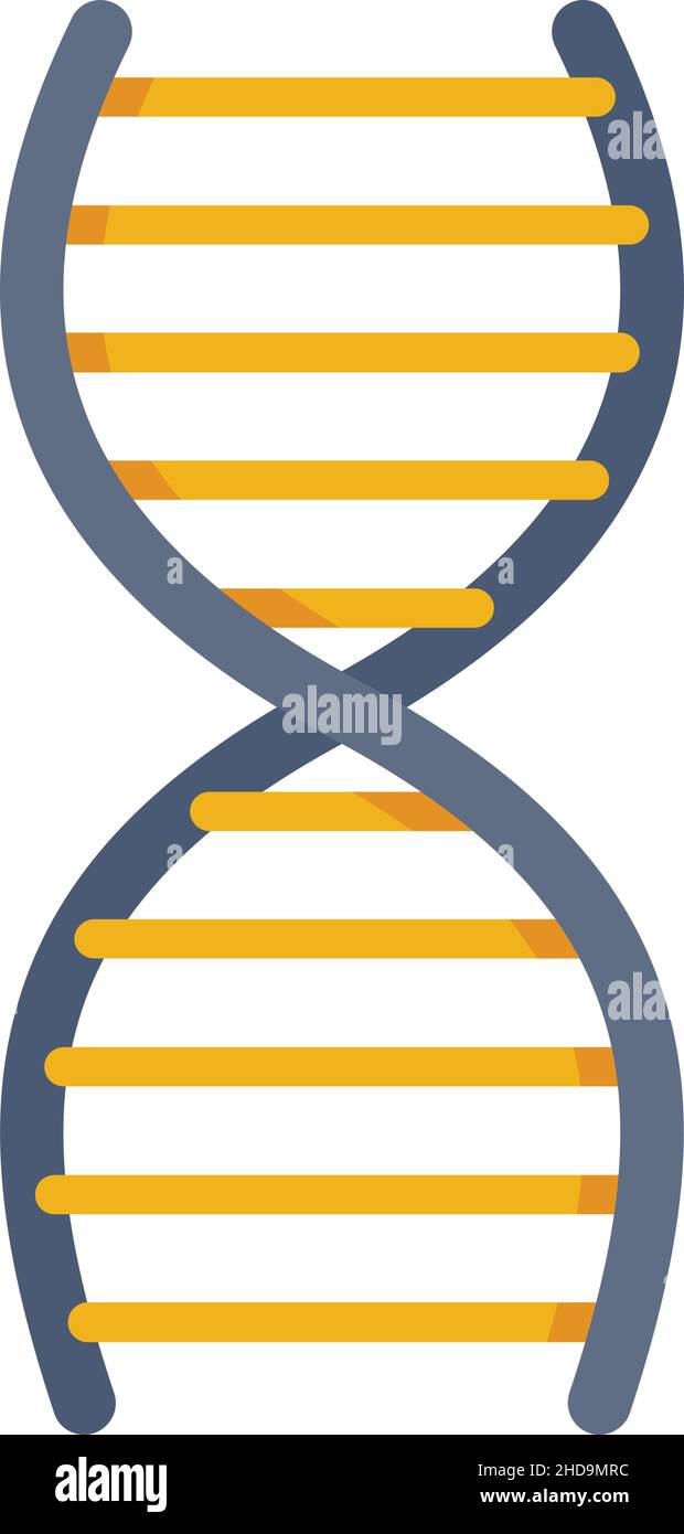 Nanotechnology dna icon. Flat illustration of nanotechnology dna vector ...