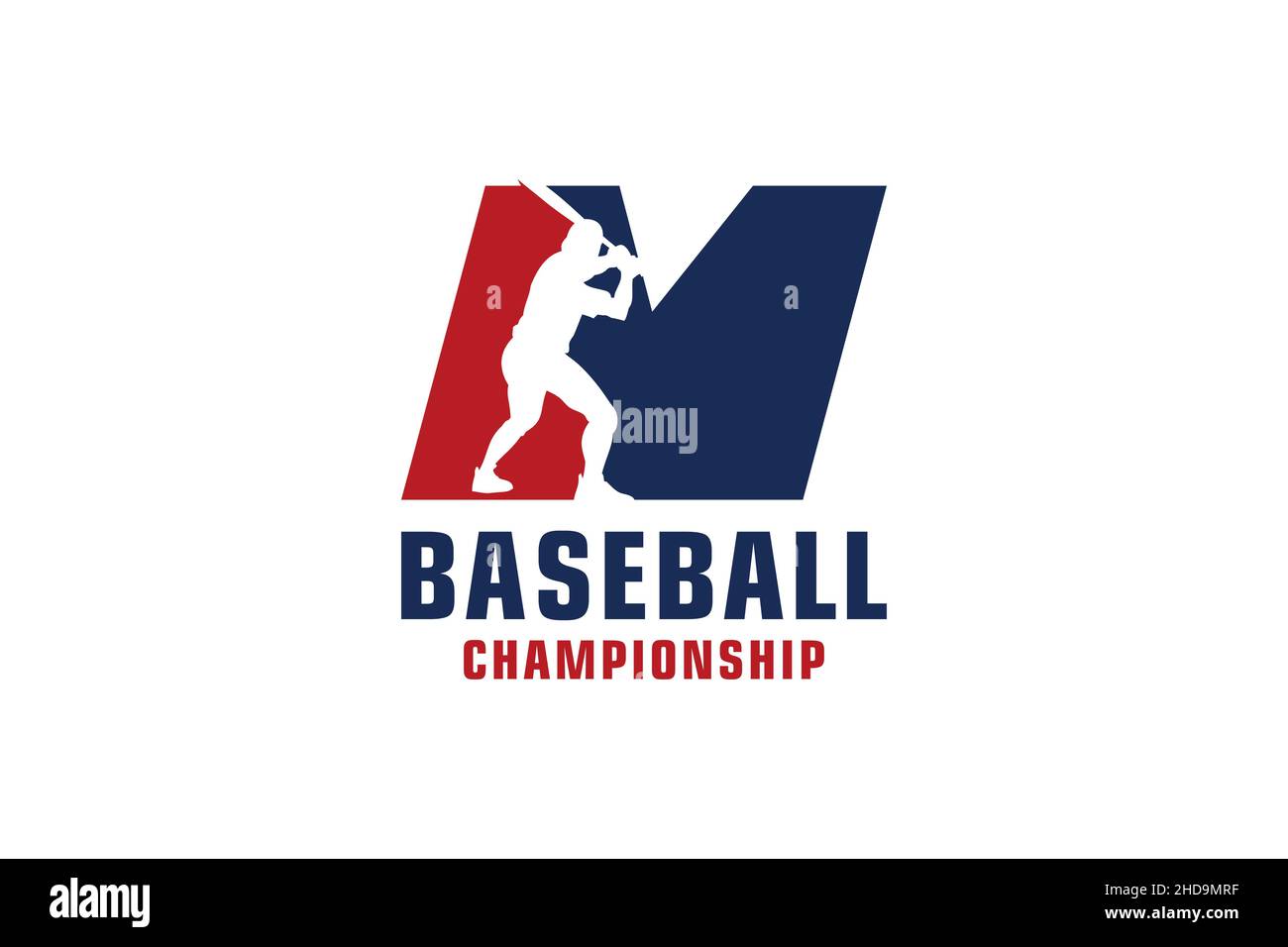 Letter M with Baseball Logo Design. Vector Design Template Elements for ...