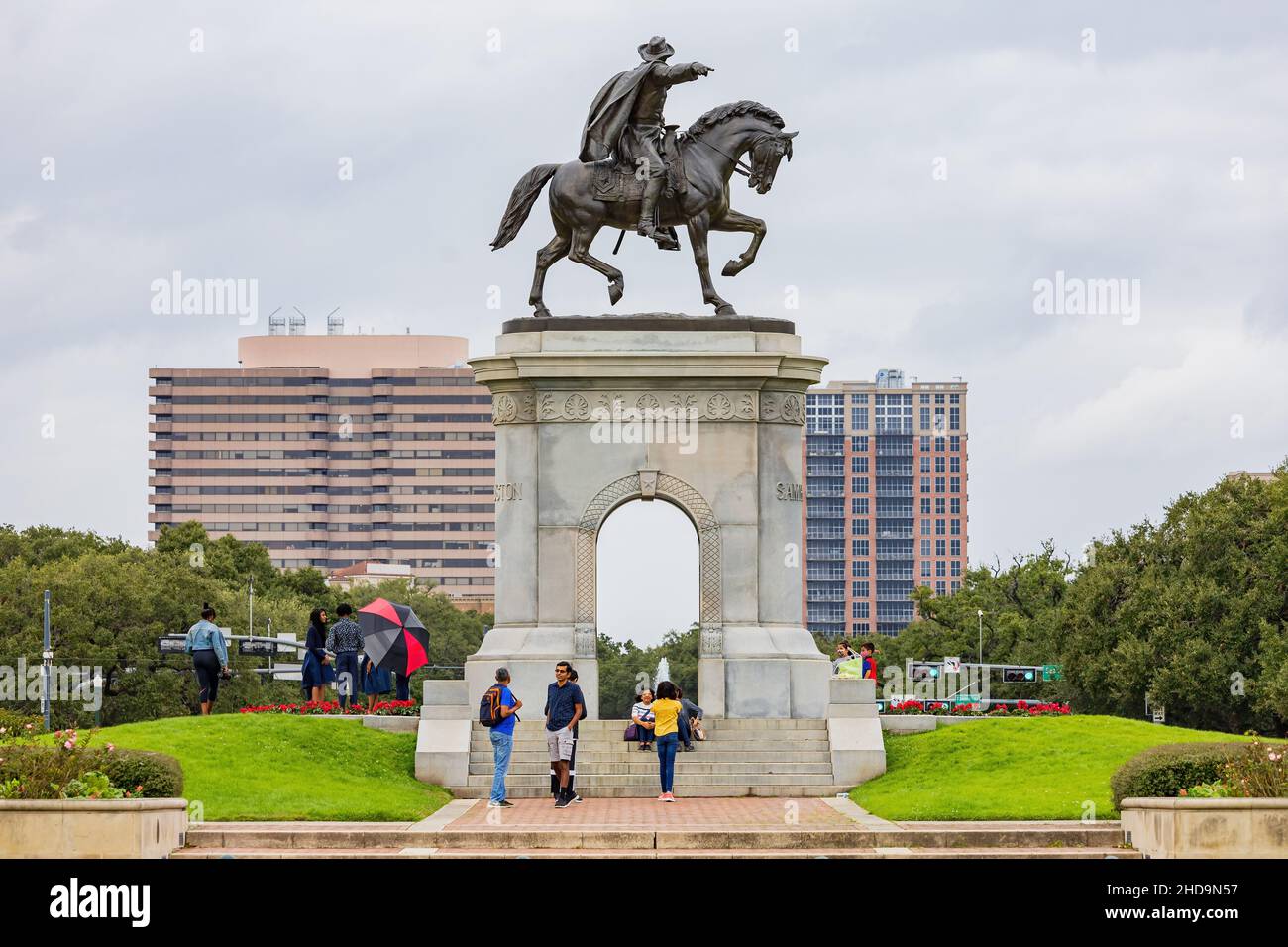 Texas, DEC 27 2021 - Overview of Sam Houston Statue at Hermann Park ...