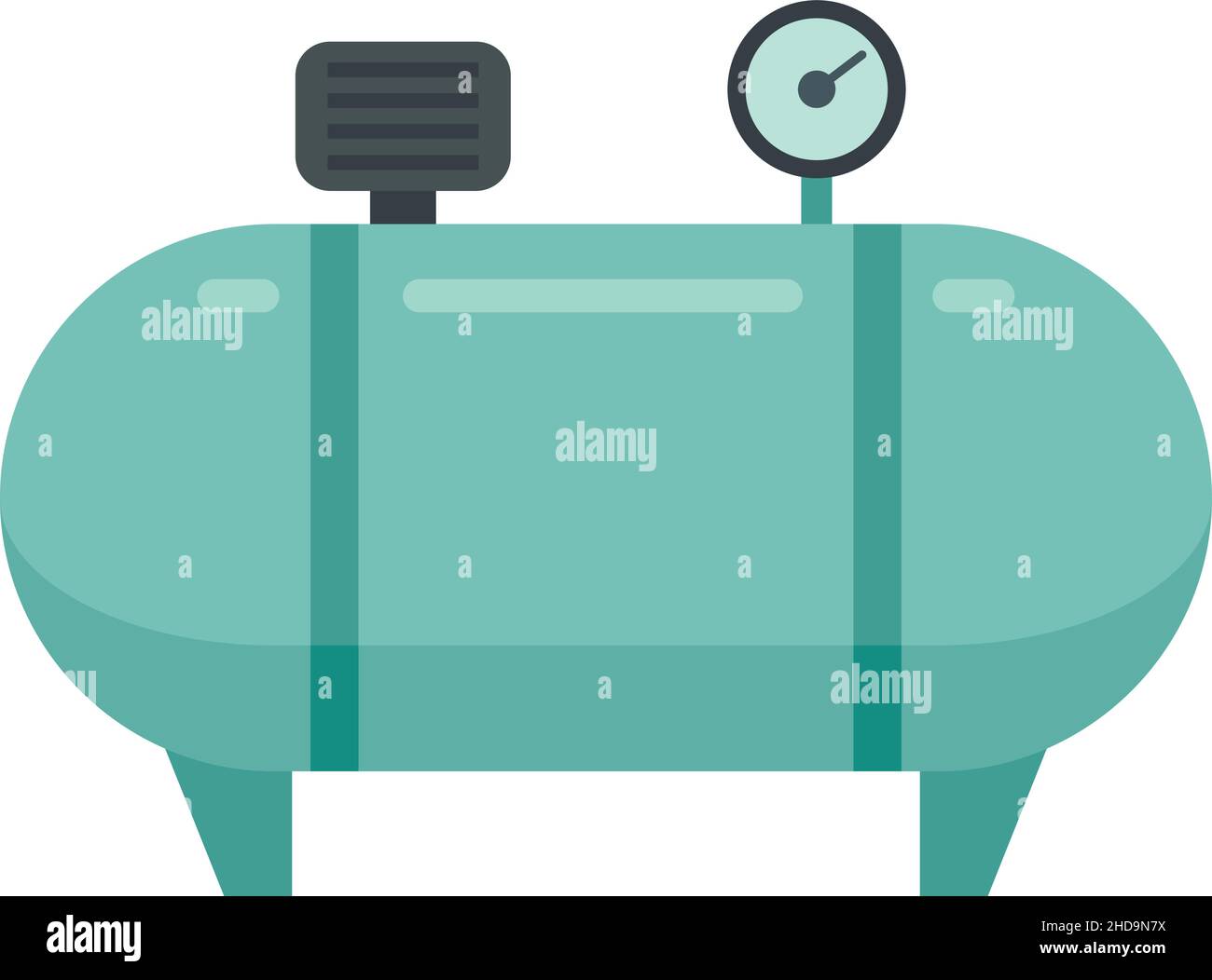 Instrument air compressor icon. Flat illustration of instrument air ...
