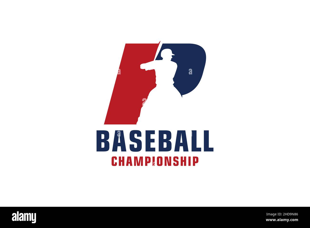 Letter P with Baseball Logo Design. Vector Design Template Elements for ...
