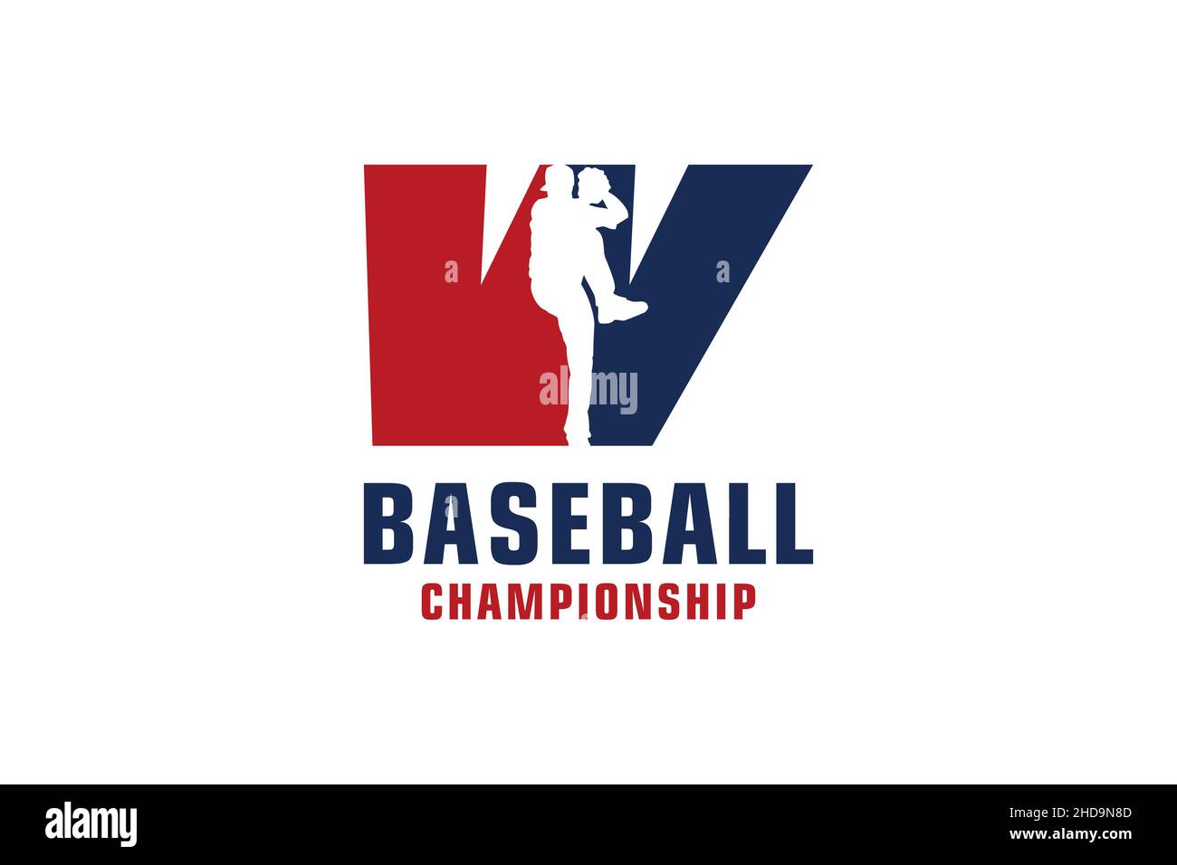 Letter W with Baseball Logo Design. Vector Design Template Elements for ...