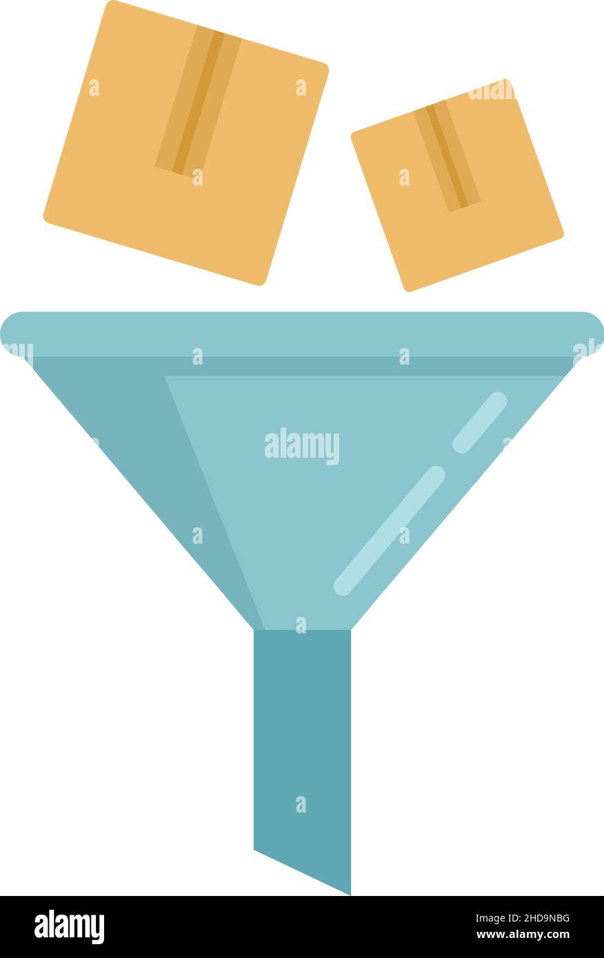 Parcel funnel icon. Flat illustration of Parcel funnel vector icon ...
