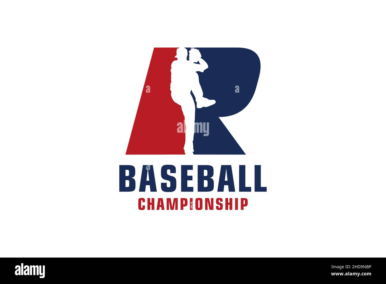 Letter R with Baseball Logo Design. Vector Design Template Elements for ...