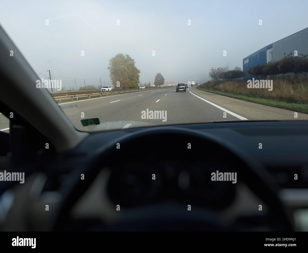 Driver point view driving through hi-res stock photography and images ...