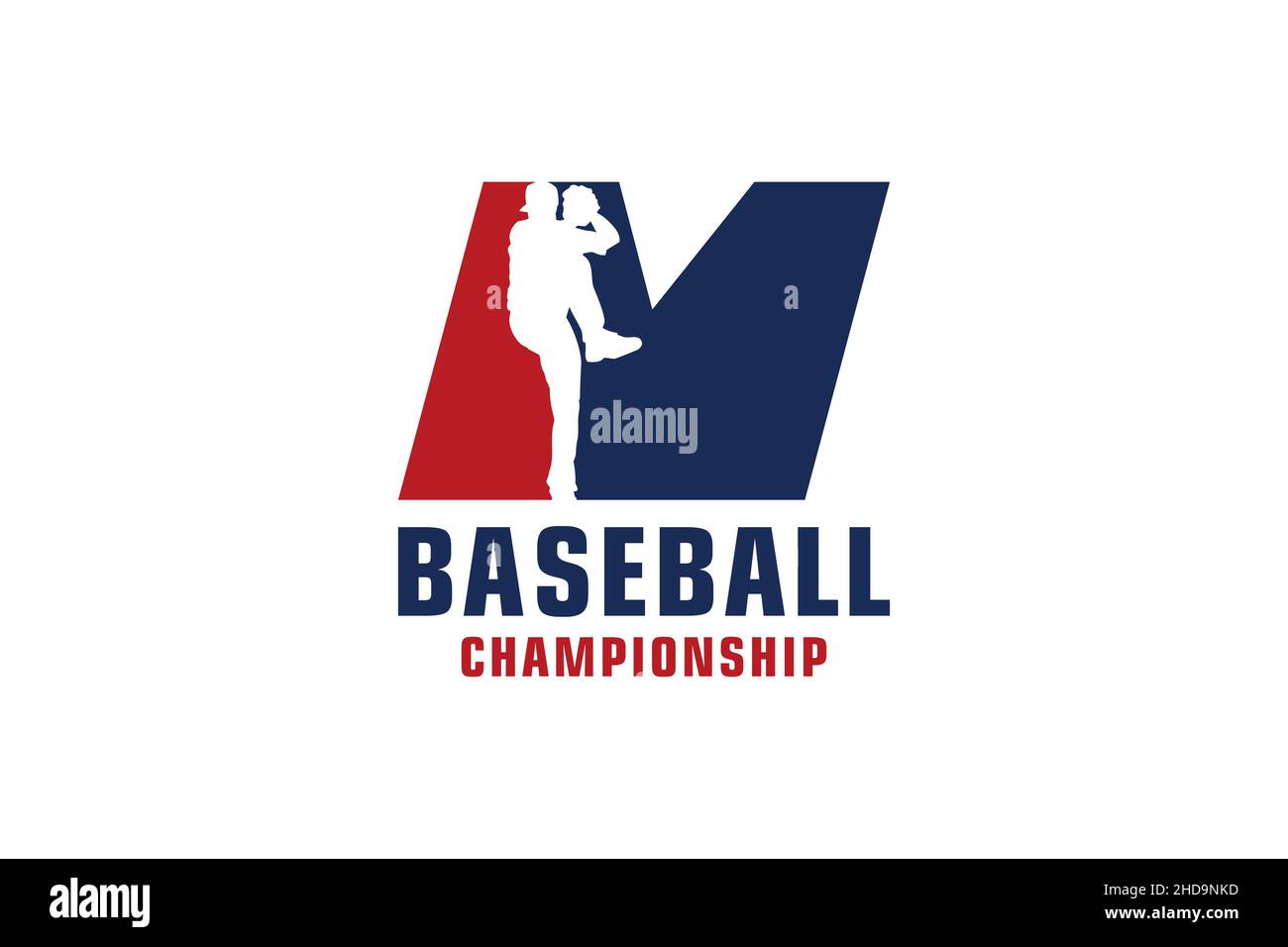 Letter M with Baseball Logo Design. Vector Design Template Elements for ...