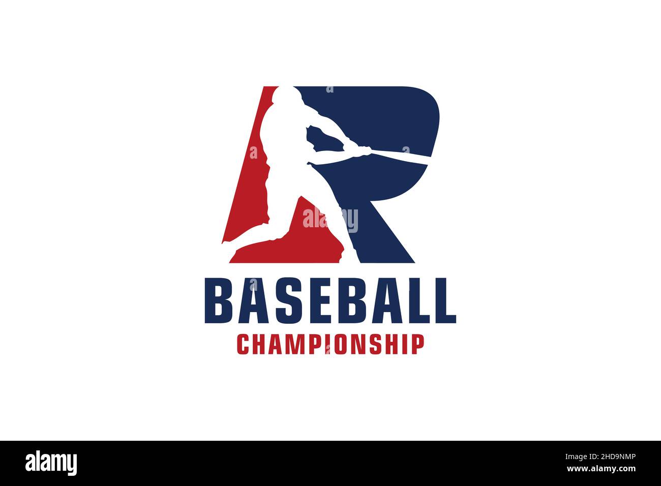 Letter R with Baseball Logo Design. Vector Design Template Elements for ...