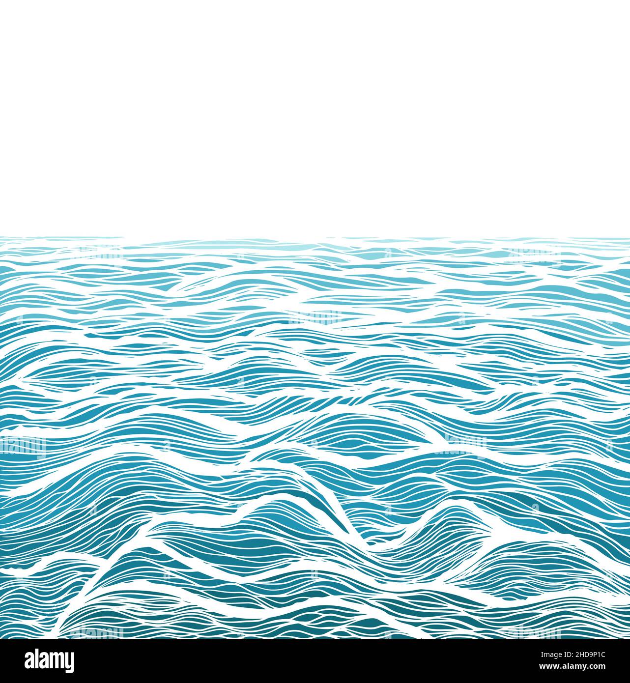 Winding sea waves background illustration Stock Vector Image & Art - Alamy