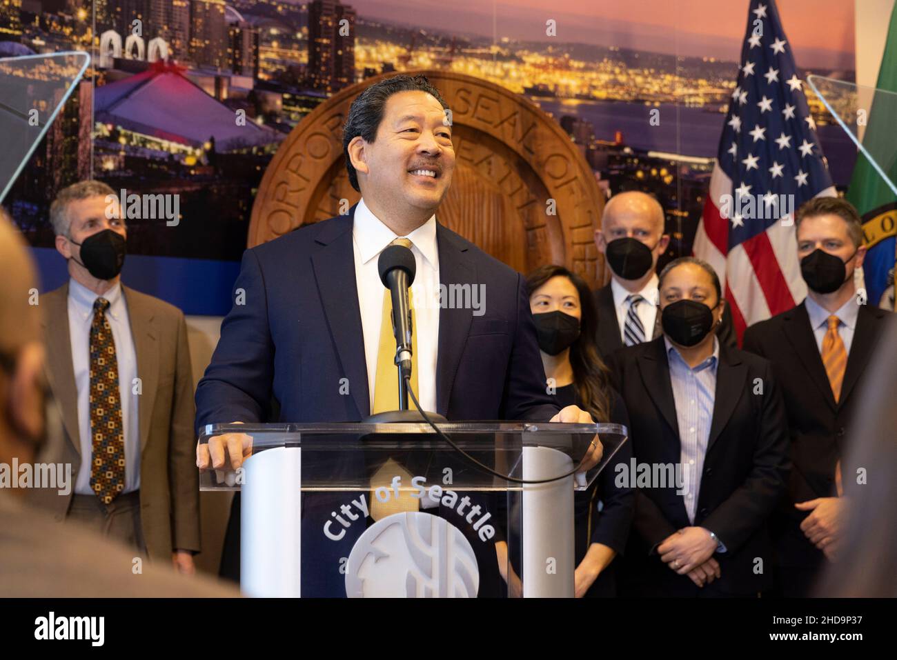 Seattle, Washington, USA. 4th Jan, 2022. Bruce Harrell, Mayor of the ...